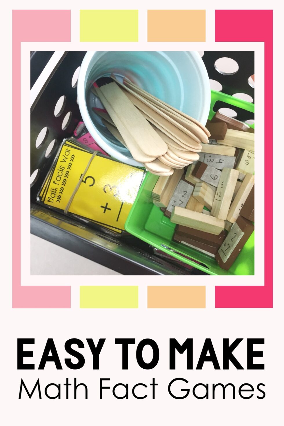 Three Easy to Make Math Facts Games - Teaching with Kaylee B