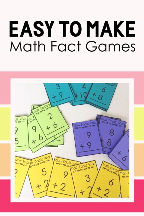 Three Easy to Make Math Facts Games - Teaching with Kaylee B