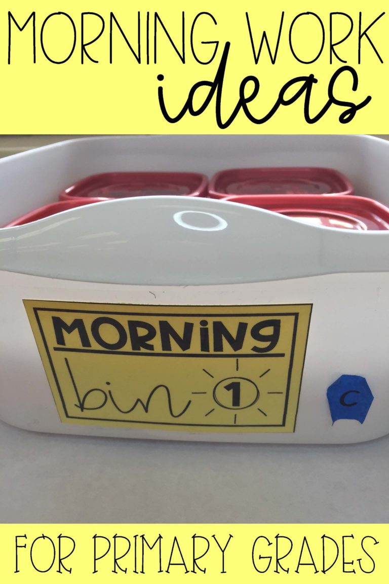 Ideas for Morning Work in Primary Grades - Teaching with Kaylee B