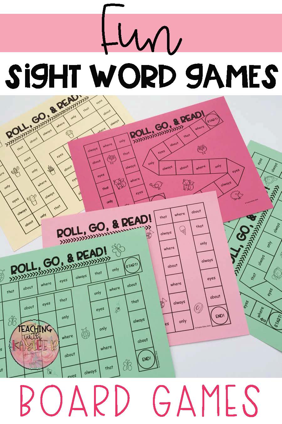 Not Your Ordinary Sight Word Games Teaching With Kaylee B Not Your Ordinary Sight Word Games Teaching With Kaylee B