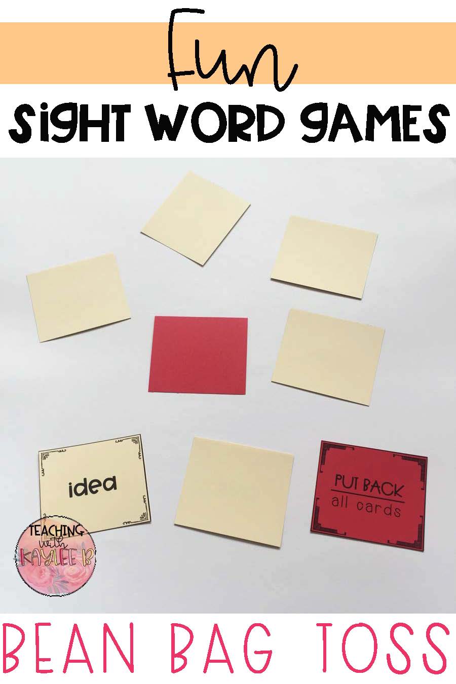 Not Your Ordinary Sight Word Games Teaching With Kaylee B