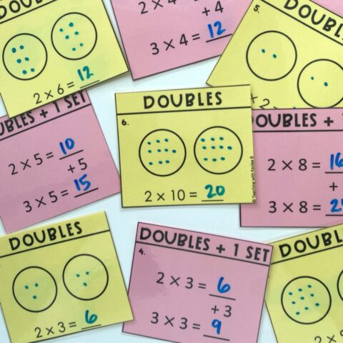How to Teach Multiplication Facts of 3 with the Doubles + One More Set ...