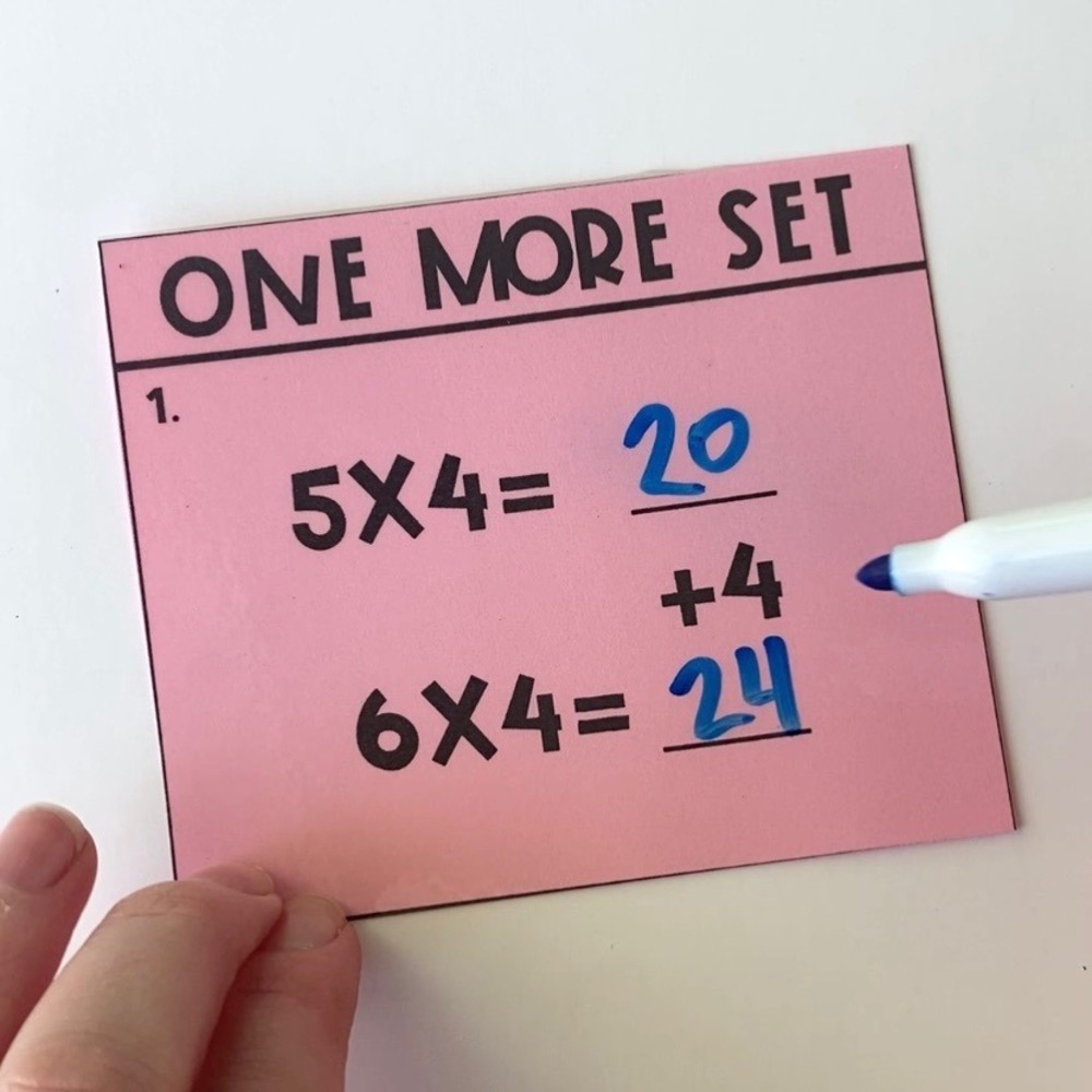 how to learn multiplication facts quickly with the one more set ...