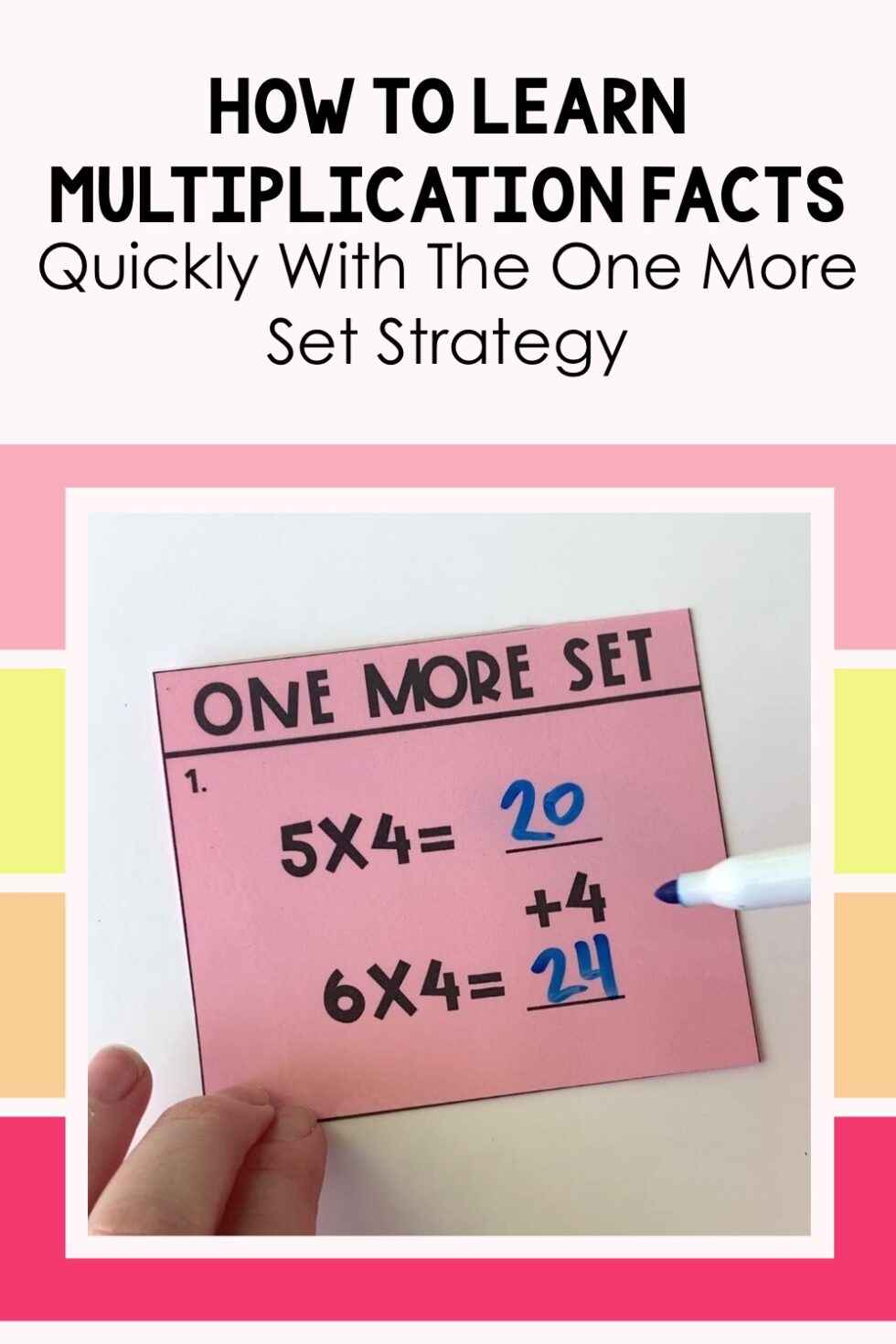 how to learn multiplication facts quickly with the one more set ...